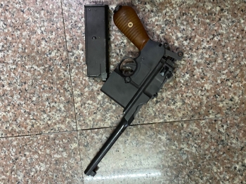 二手HFC M712 全金屬瓦斯槍，C96手槍 BB槍 軍用毛瑟槍 盒子砲 復古 售價1000功能正常 翔準國際生存遊戲官方網站AIRSOFT