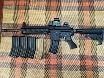 急售 WE HK416D GBB 1槍5匣附全息快瞄 更換全新火控、槍機 翔準國際生存遊戲官方網站AIRSOFT