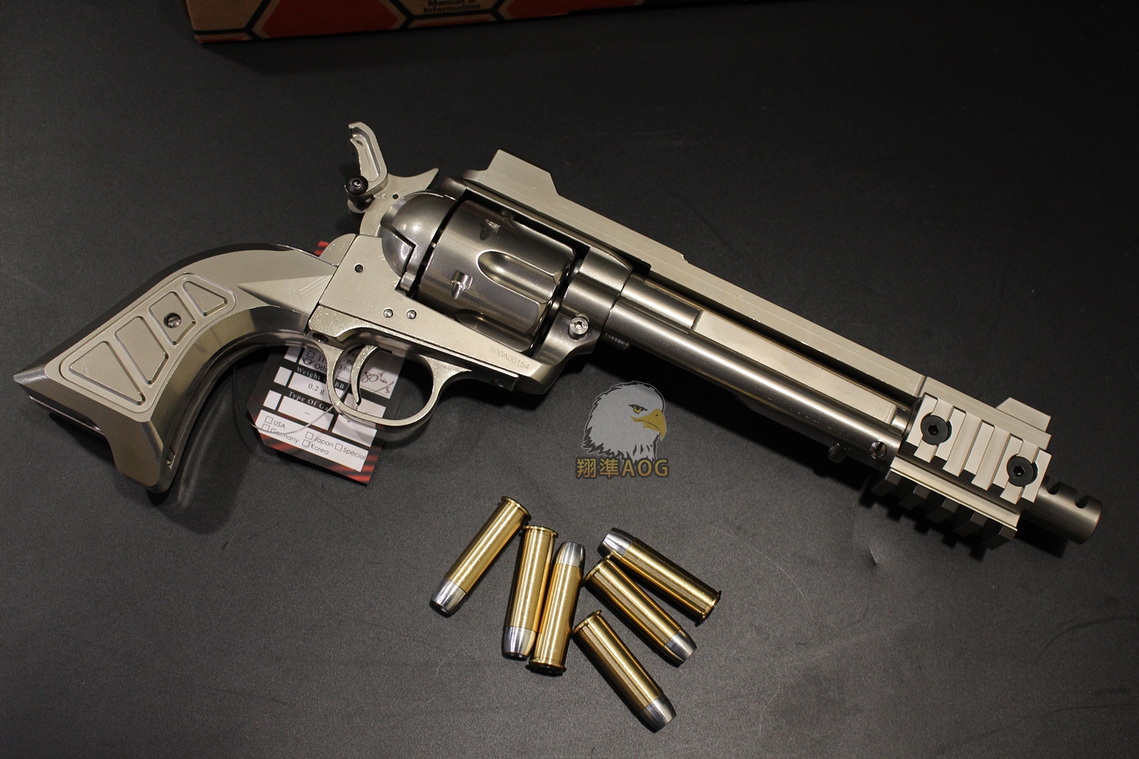 【翔準AOG】King Arms SAA.45 Devil Revolver 右輪 瓦斯動力 銀色 PG-24-SV 翔準國際生存遊戲官方網站 ...