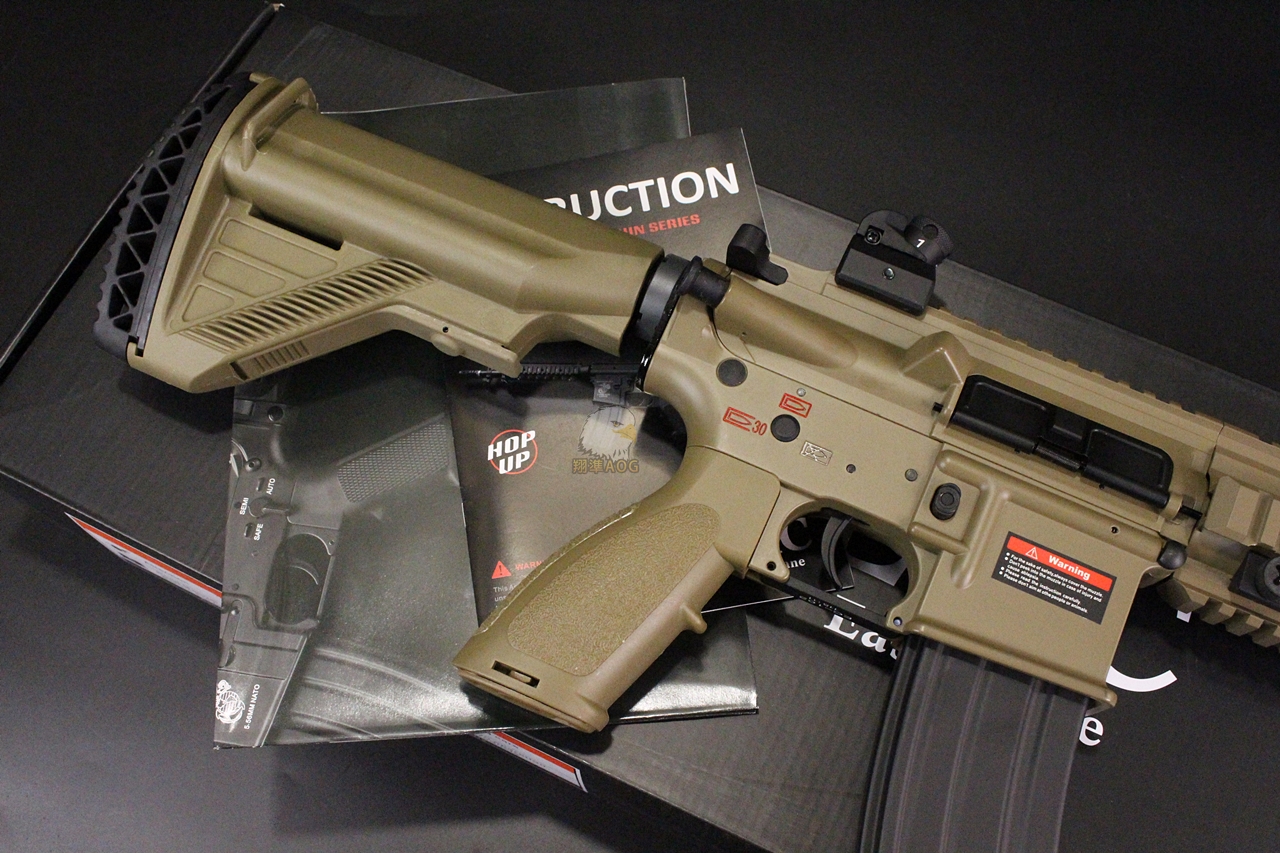 【翔準AOG】E&C HK-416D TAN 沙色 全金屬電動槍 鋼製齒輪 EC102P 10LB 翔準國際生存遊戲官方網站AIRSOFT E ...