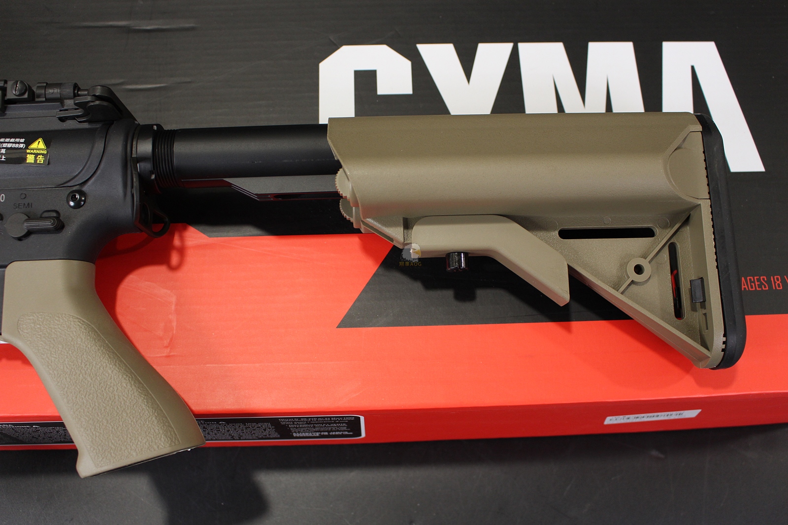 【翔準軍品AOG】CYMA M4A1 8 URXlll AEG TAN 沙色 海豹托 電動槍 卡賓槍 司馬 DA-CM616TAN 翔準國際 ...