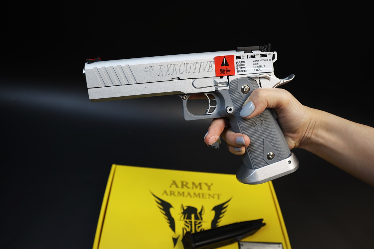 【翔準AOG】ARMY R609 SV 瓦斯短槍 GBB 手槍 STI 2011 HI-CAPA 全金屬 瓦斯手槍 銀色 後座力手槍 翔準國際 ...