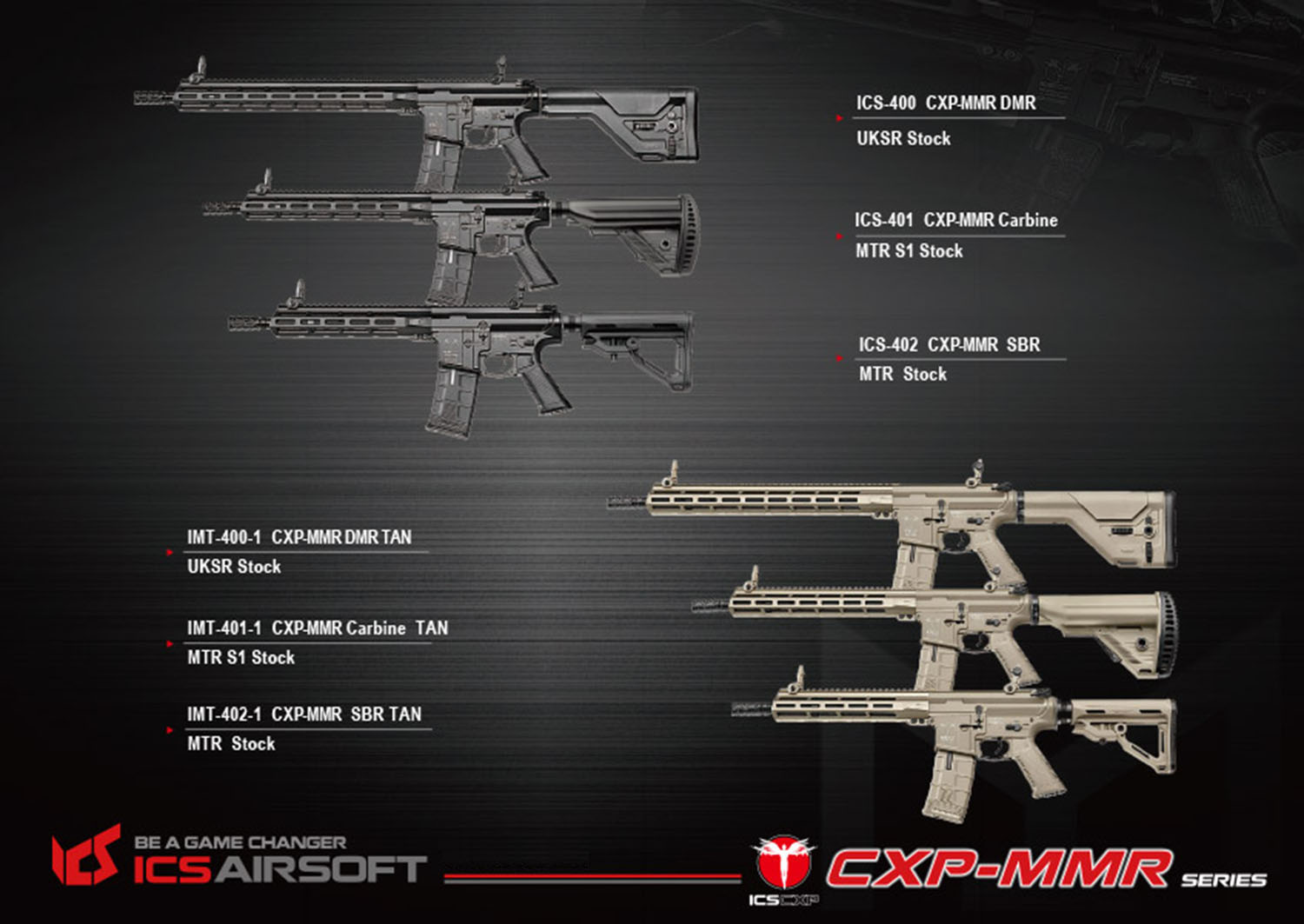 【翔準軍品AOG】ICS CXP-MMR SBR(黑) MTR托 M-Lok 全金屬 電動 生存遊戲 ICS-402 翔準國際生存遊戲官方網站 ...